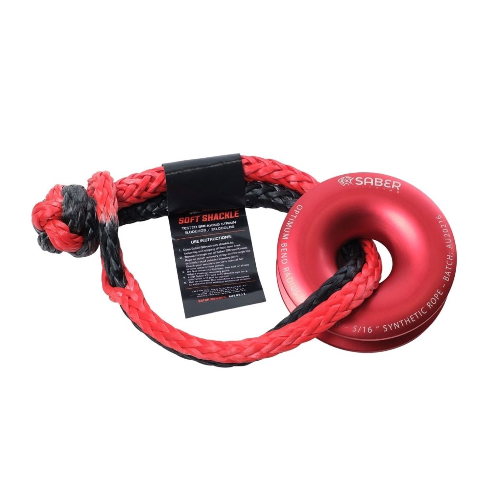 Saber Mini Ezy-Glide 5,000KG WLL Recovery Ring, Bag + 9000KG SaberPro ...